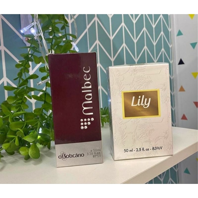 kit 02 Perfumes fragrâncias Malbec e Lily 50ml | Shopee Brasil