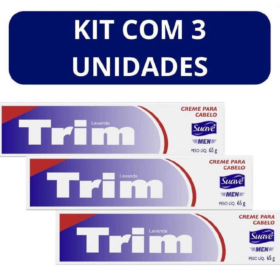 Kit Trim C/ 3 Creme Capilar Hidratante Suave - Lavanda 65g | Shopee Brasil