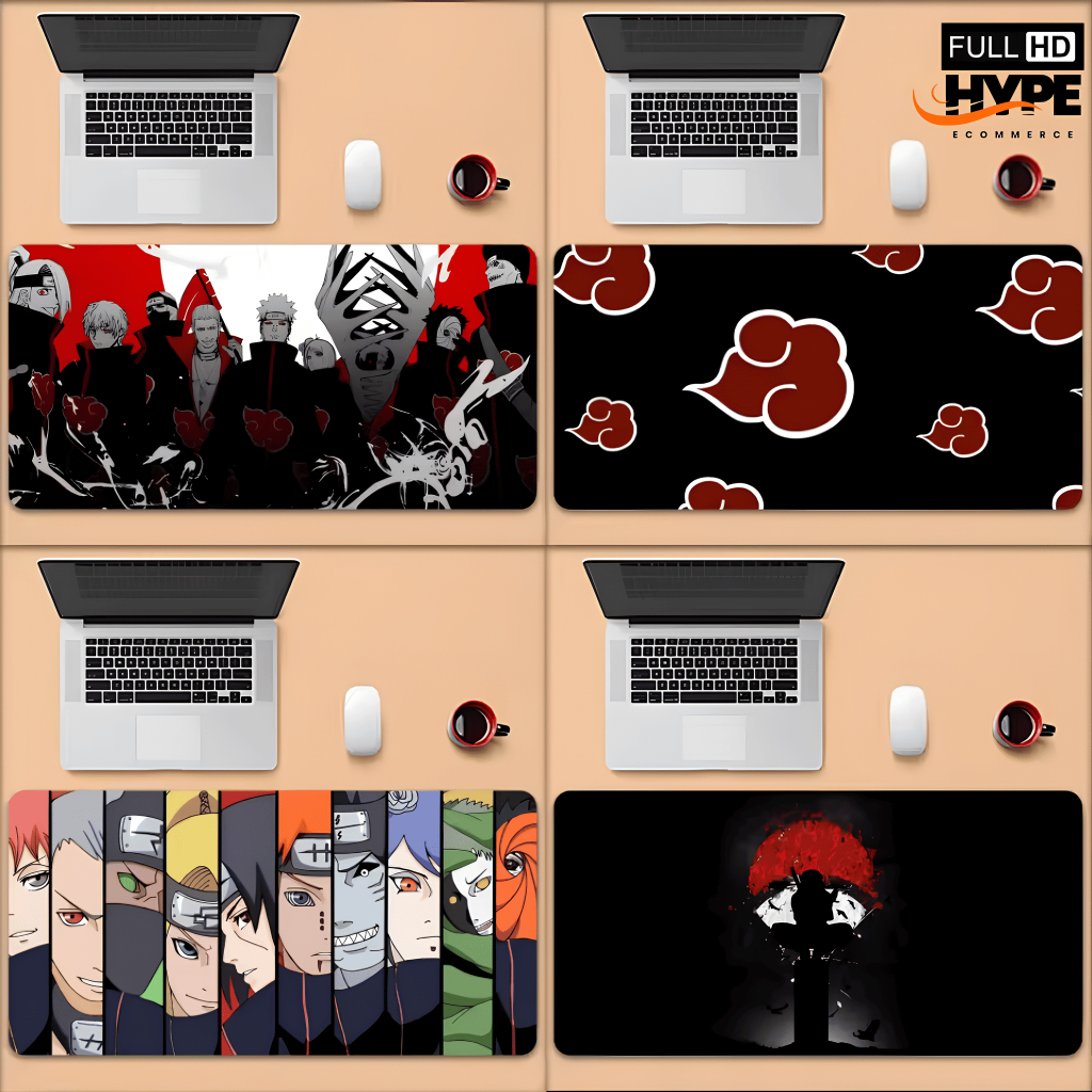 Mouse Pad Do Naruto Grande 90x40 Gamer Akatsuki Computador, Gamer, PC ...