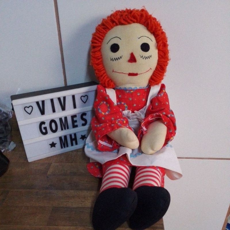 Boneca pano Anabelle 60cm | Shopee Brasil