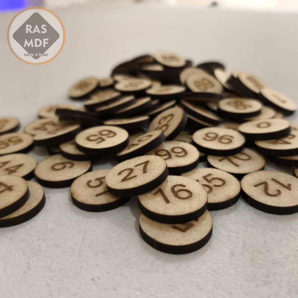 Kit com 101 Círculos de MDF Numerados - 1,9 cm para Projetos Artesanais ...
