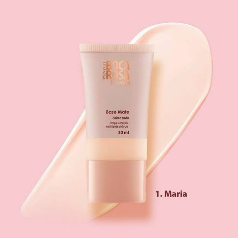 base líquida matte boca rosa cor 01 Maria | Shopee Brasil