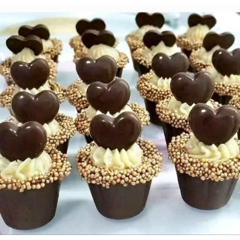 100 copinhos de chocolate redondo para doces finos e festas | Shopee Brasil