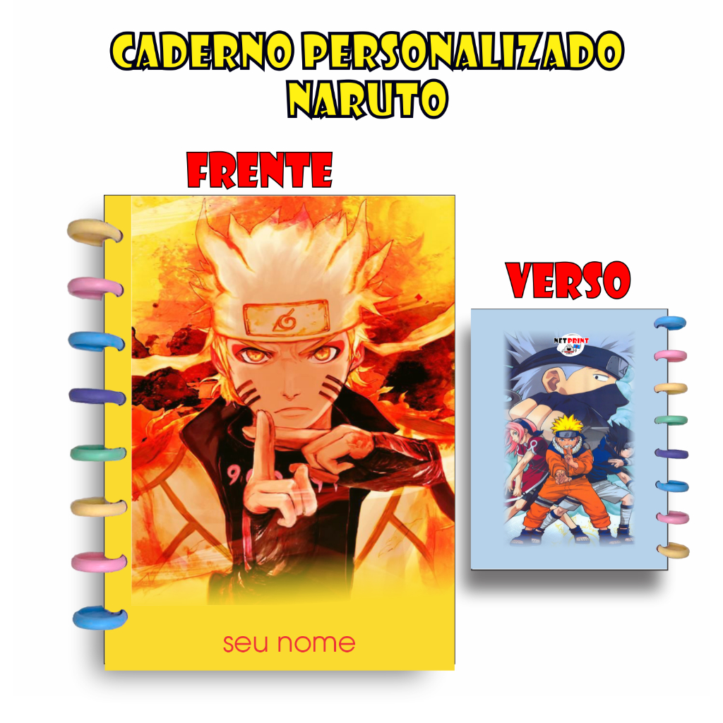 CADERNO INTELIGENTE DE DISCO NARUTO A5 E A4 | Shopee Brasil