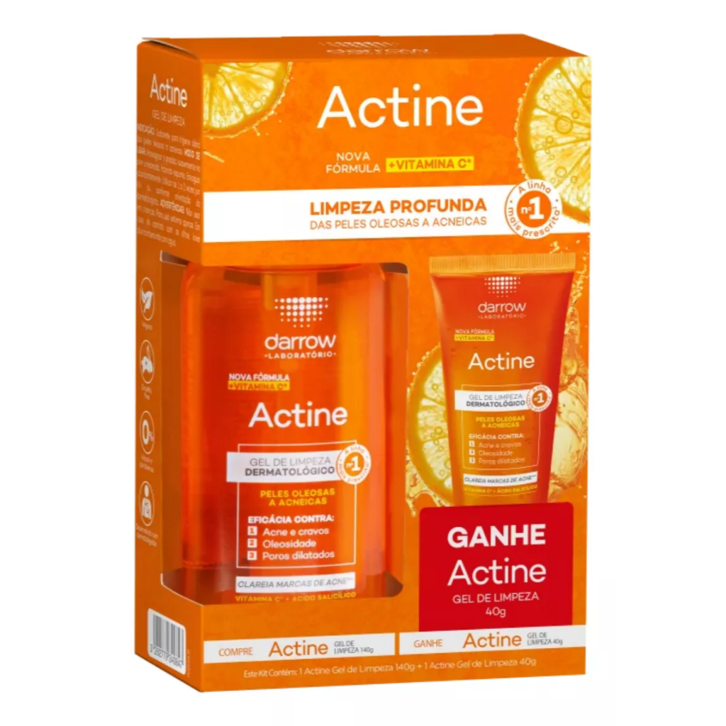 Kit Actine Sabonete Gel De Limpeza Profunda 140g + 40g | Shopee Brasil