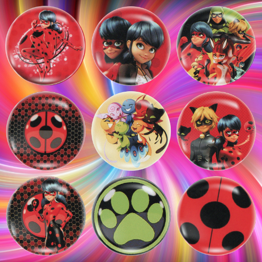Bottons Lady Bug Miraculous (4,5cm) - botom buttons botons broche ...