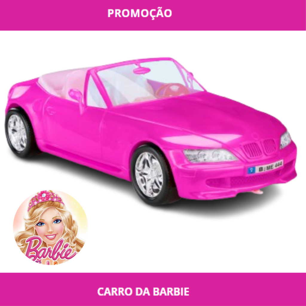 Carro Carrinho Da Barbie Bmw Gigante Roadster P/ Boneca Brinquedo Para ...