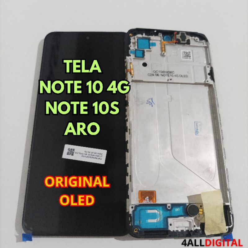 Tela REDMI NOTE 10 4G ARO Frontal LCD Display Xiaomi NOTE 10S M2101K7AG ...