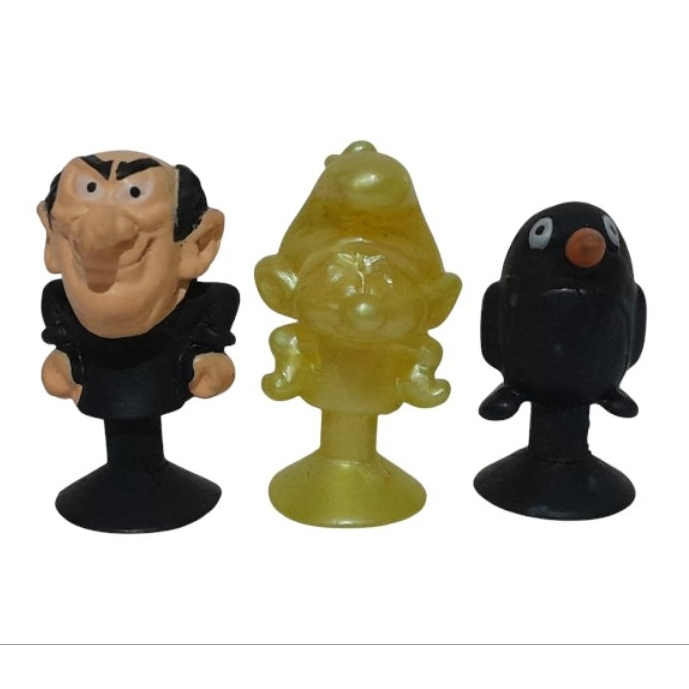 Mini Smurfs com ventosa - Gargamel - Smurf Rei e Corvo - Importado ...