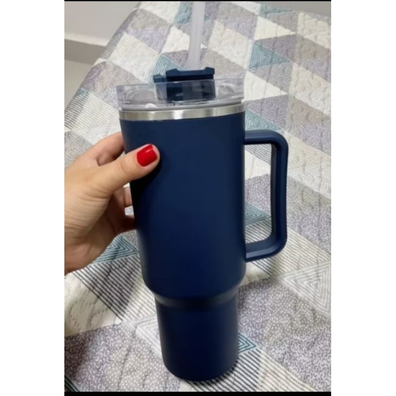 Copo stanley Térmico com Canudo 1200 ML Caneca Garrafa de Água Copo Portátil | Shopee Brasil