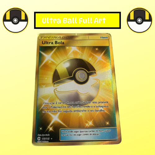 Carta Pokémon Ultra Bola Full Art Gold- ORIGINAL-Coleção Sol e Lua ...