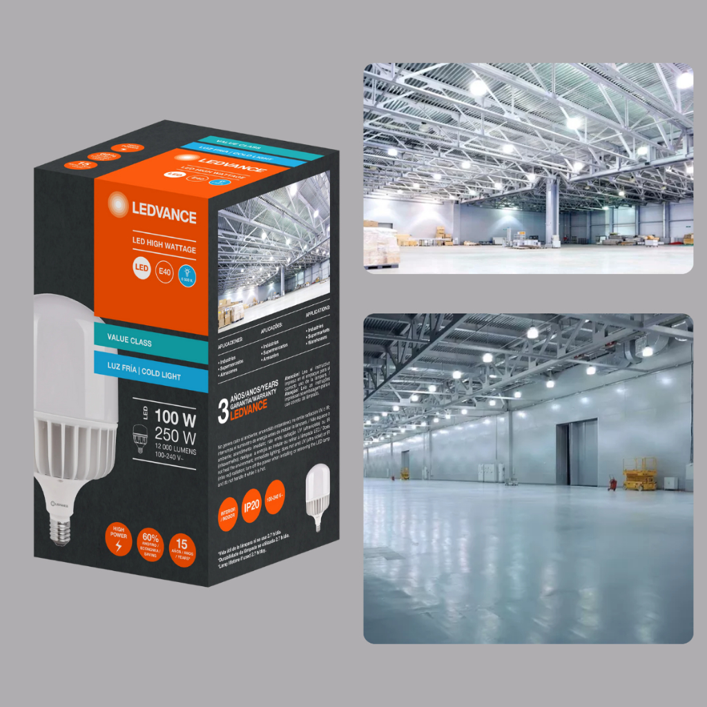 Lâmpada Ledvance LED High Wattage Value 100W 6500K 12000 Bivolt E40 ...