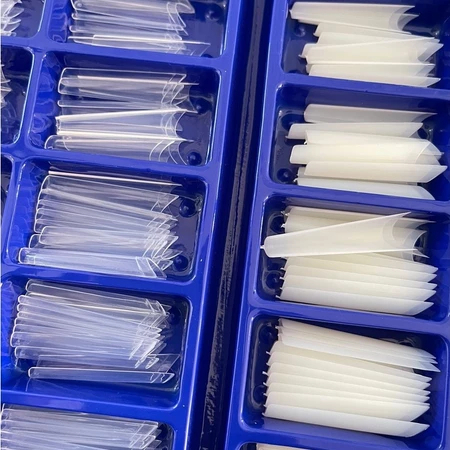 Kit De 100 Unhas Tips Nails Transparente ou Leitosa para encapsular ...