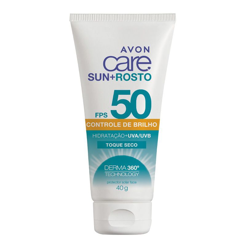 Protetor Solar Avon Care Rosto Toque Seco Controle de Brilho FPS 50 - 40g | Shopee Brasil