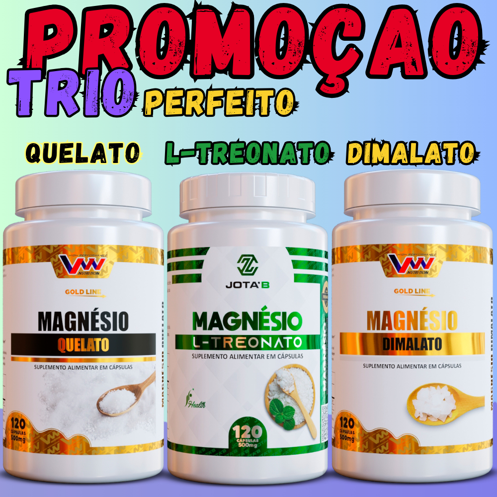 Kit dos mais vendidos Magnésio Dimalato - Magnésio Quelato e Magnésio L-Treonato | Shopee Brasil