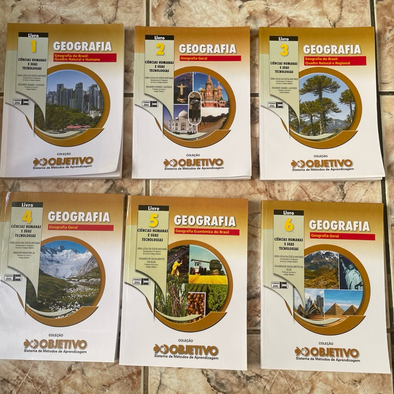 kit apostilas pré vestibular geografia objetivo 2020 | Shopee Brasil