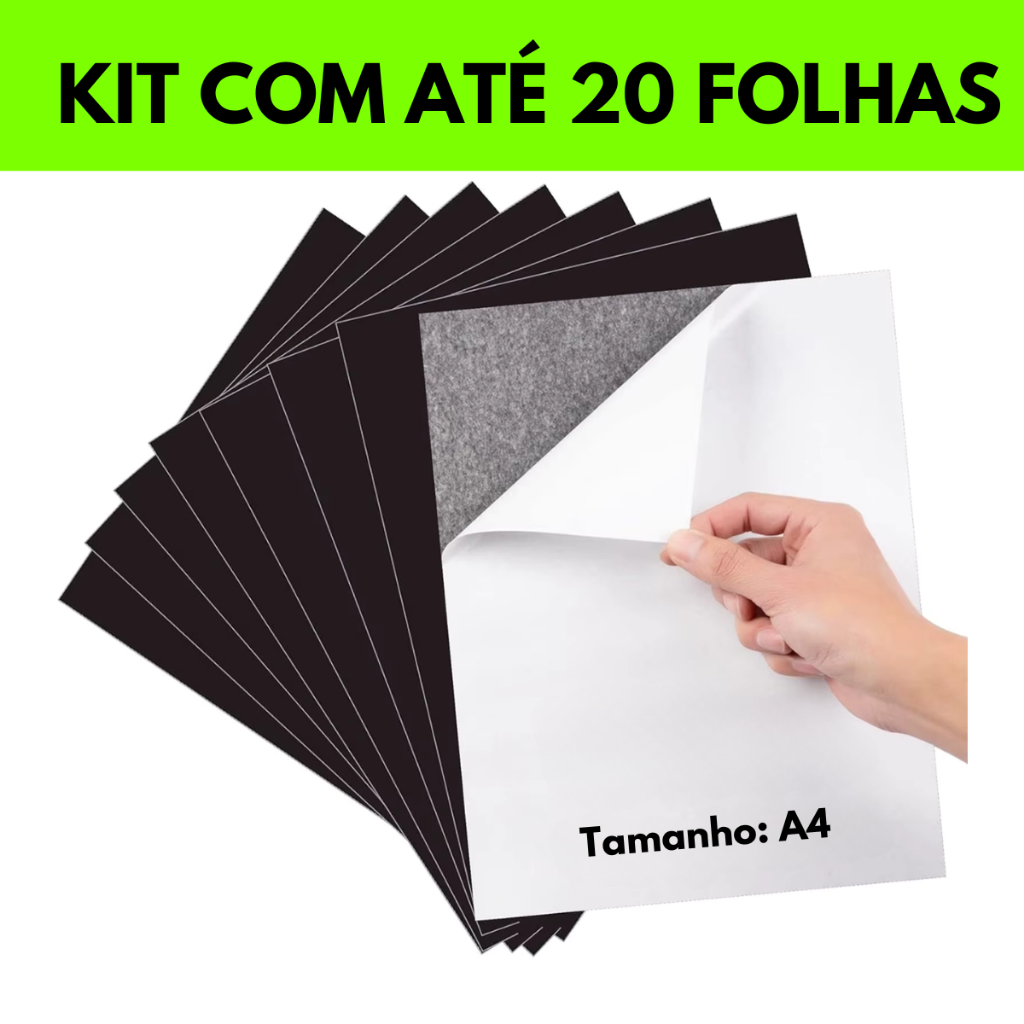 Kit Folha Imantada Adesiva Magnética Imã Geladeira | Shopee Brasil