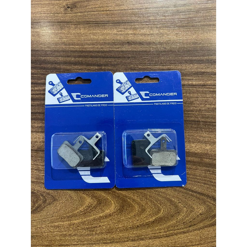 2 Pares de Pastilhas Semi Metalica Comander Para Freio Padrão Shimano ...
