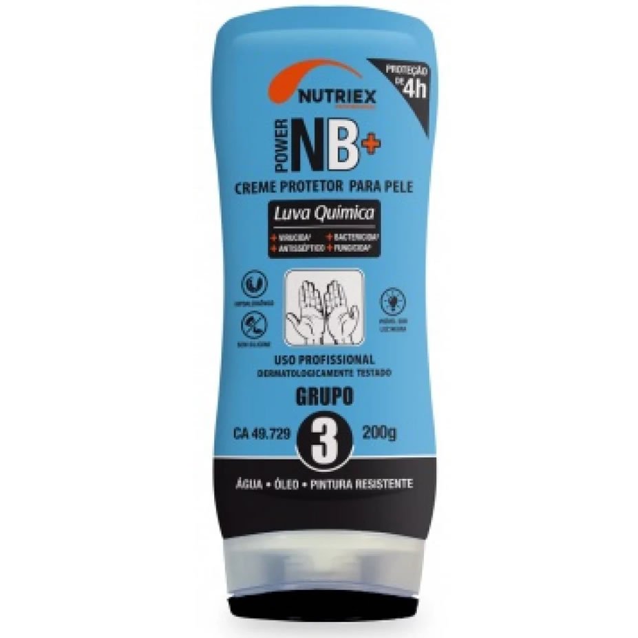 Creme Protetor para a Pele Nutriex - Luva Química Power NB+ 200g ...