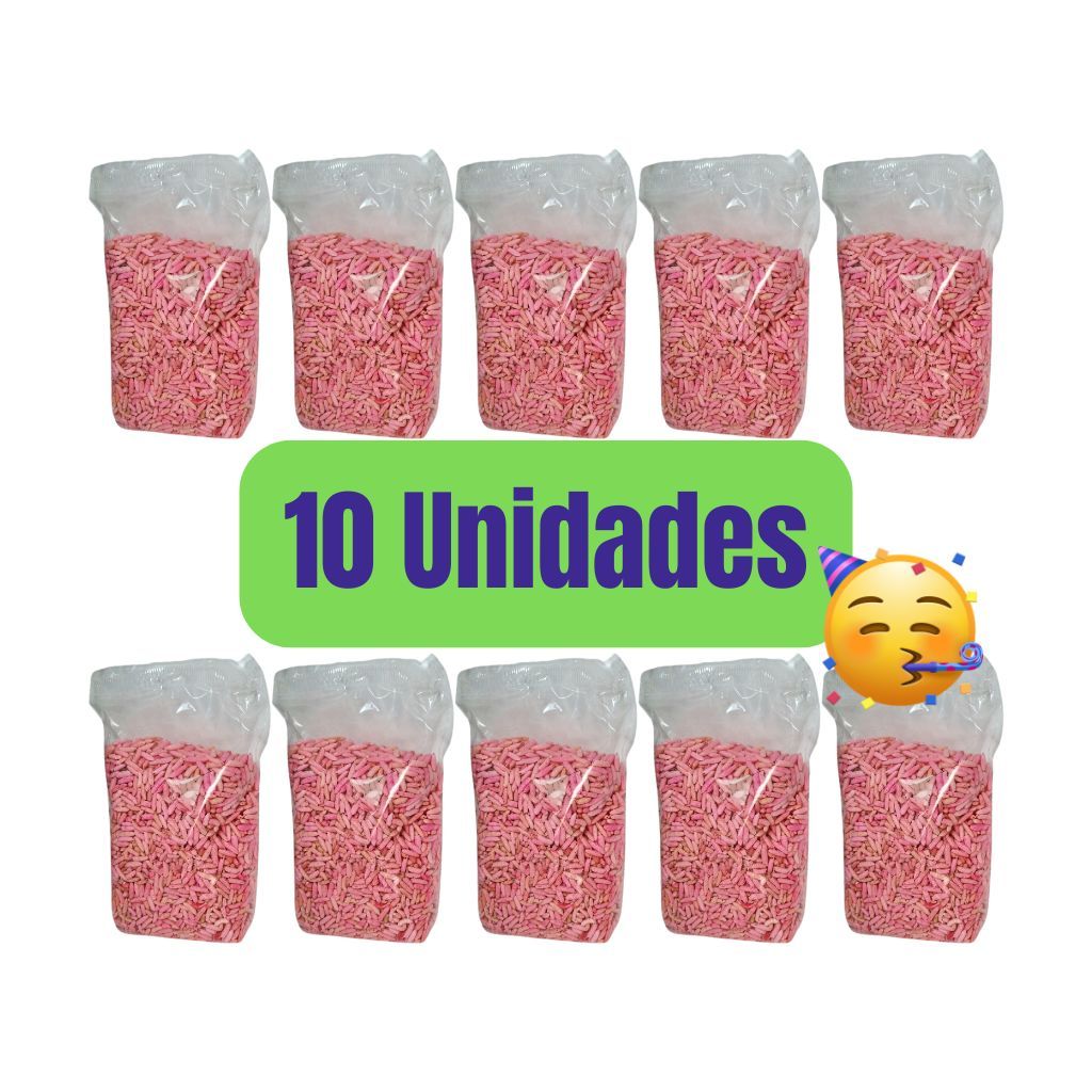 Kit 10 Pacotes Pipoca de Arroz Doce Pop Flocos 80g Cada Arrozinho Rosa ...
