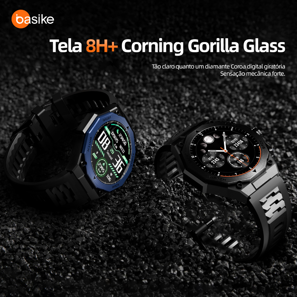 Basike Relógio Smartwatch Men Esportivo Pro Max Ultra Amoled Ip67 W76 | Shopee Brasil