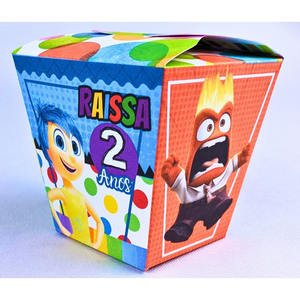 Kit 10 a 50 Caixinhas Divertida Mente 2 Sushi Personalizada Papel ...