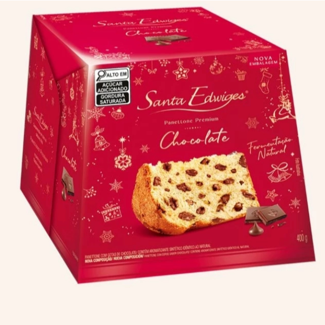 Panettone Premium Panetone Santa Edwiges Gotas de Chocolate 400g ...