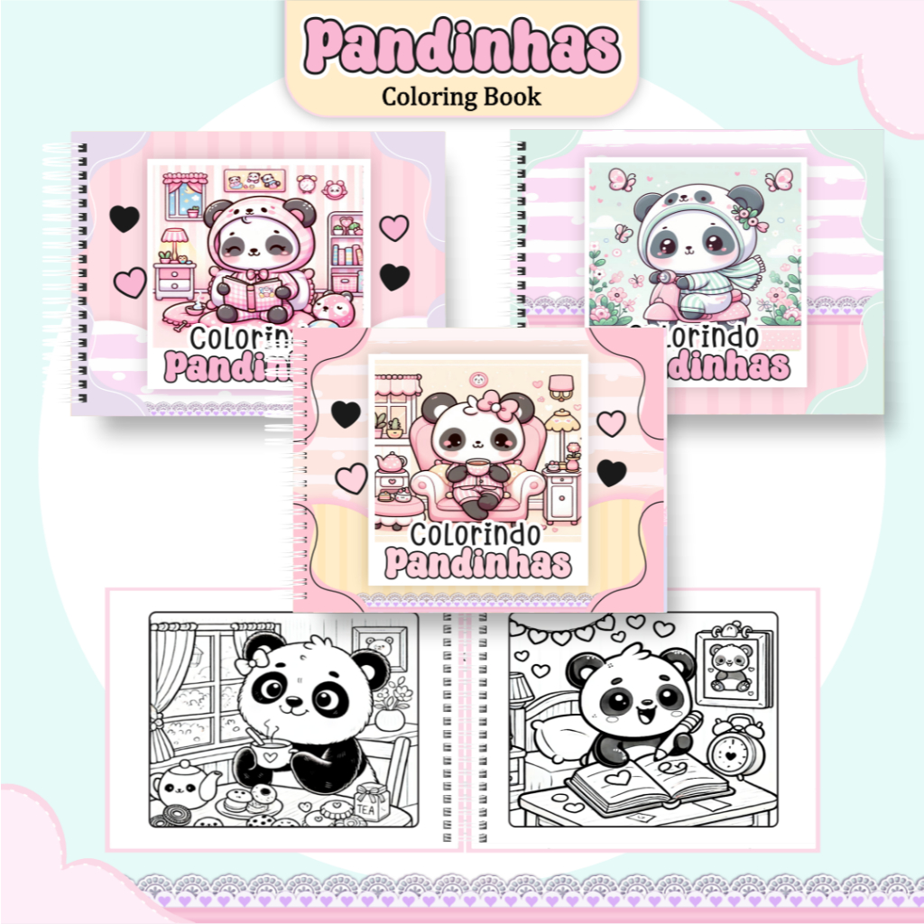 Livro de Colorir do Panda – 50 Páginas de Diversão e Tranquilidade ...