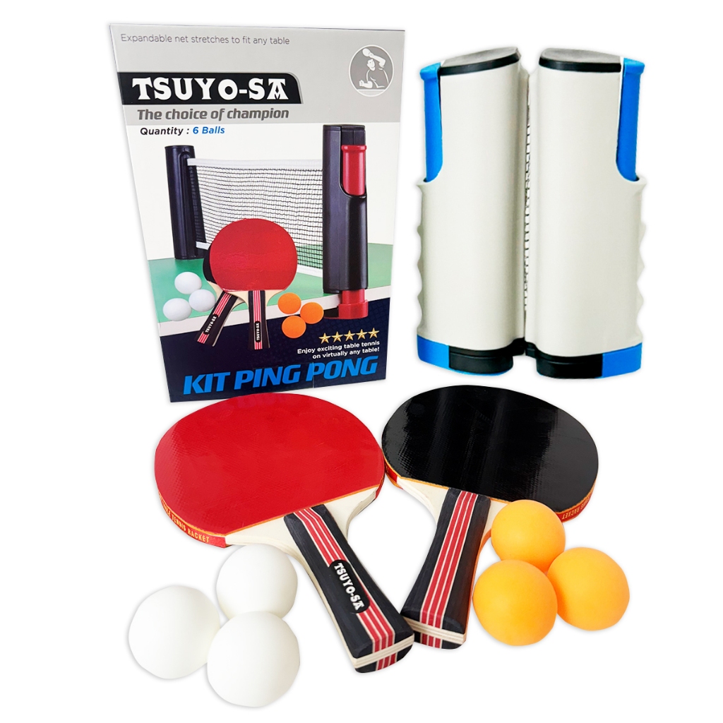 Kit Ping Pong Profissional Raquete Rede 6 Bolas Tênis Mesa | Shopee Brasil