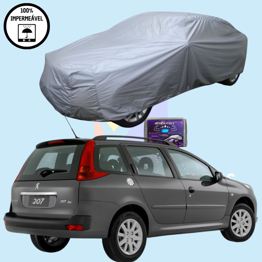 CAPA PARA COBRIR CARRO PEUGEOT 207 SW 100% IMPERMEÁVEL SEM FORRO E COM ...