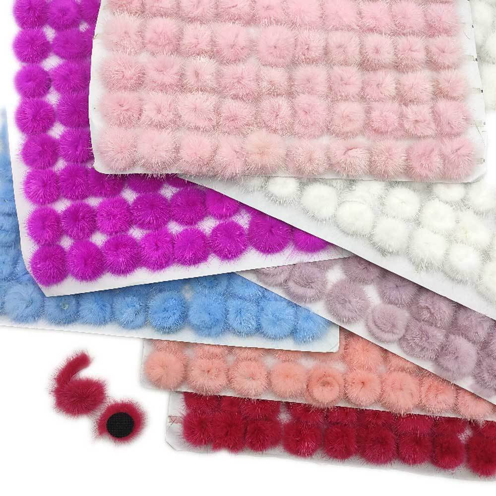 Aplique Pompom Achatado Pelo Aberto Para Laços e Tiaras 8PÇS | Shopee ...