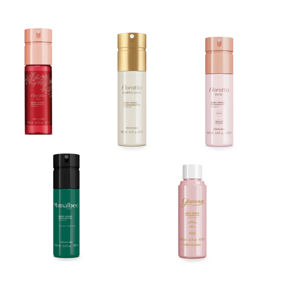 Body Spray O Boticário Desodorante Corporal 100 ml - Escolha o seu ...