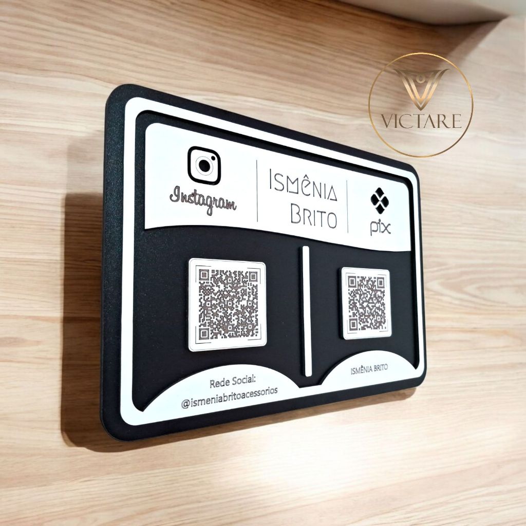 Placa Personalizada com até 3 QR Codes | Shopee Brasil
