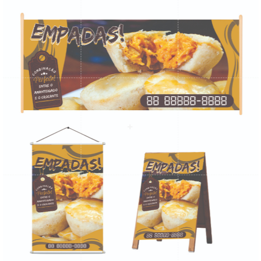 kit empada banner, faixa e cavalete | Shopee Brasil