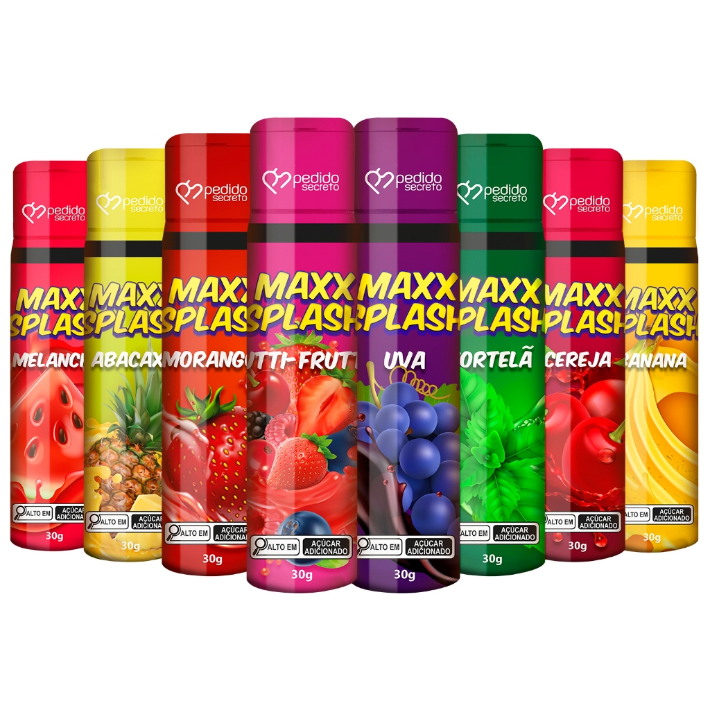 Kit Gel Oral Preliminares Gel Íntimos Beijáveis Comestível Produto Erótico Sexy Shop Maxx Splash ...
