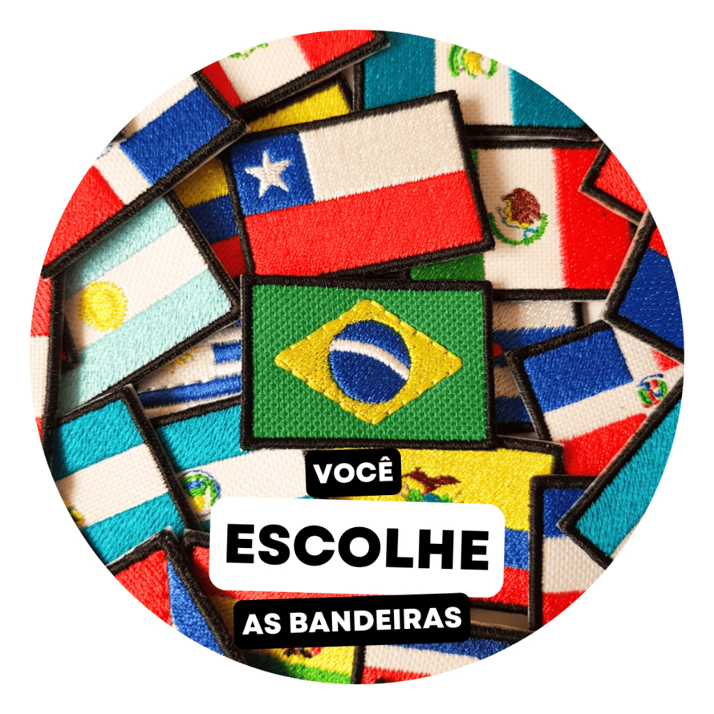 Kit 10 Mini Bandeira Bordada Estados E Paises 3x4,5cm Patch Mochileiros ...