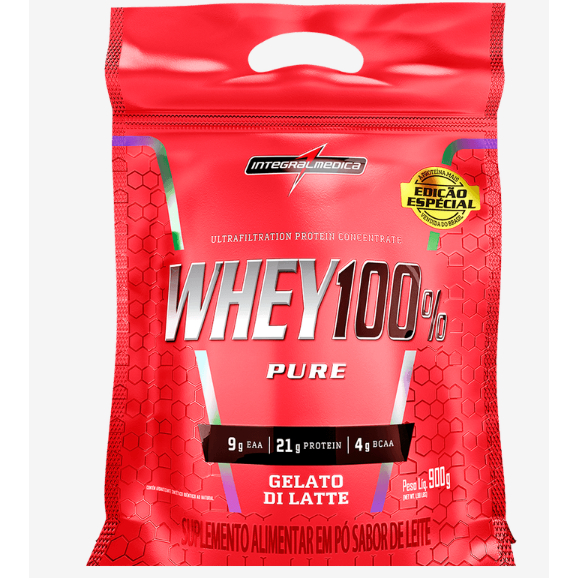 Whey Protein Concentrado Refil 900g - Integralmedica 100% Whey | Shopee Brasil