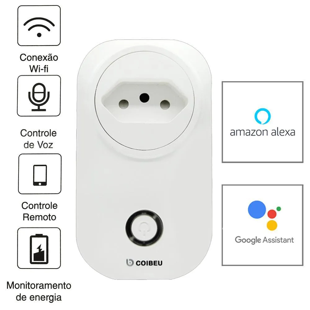 Tomada Wifi Inteligente Smart Google Home Alexa | Shopee Brasil