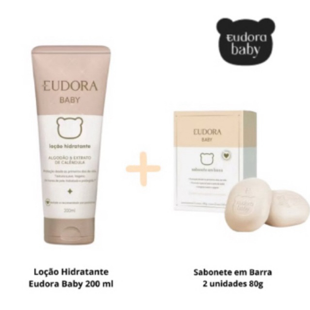 Kit Eudora Baby: Loção Hidratante 200ml + Sabonete em Barra 2x80g ...