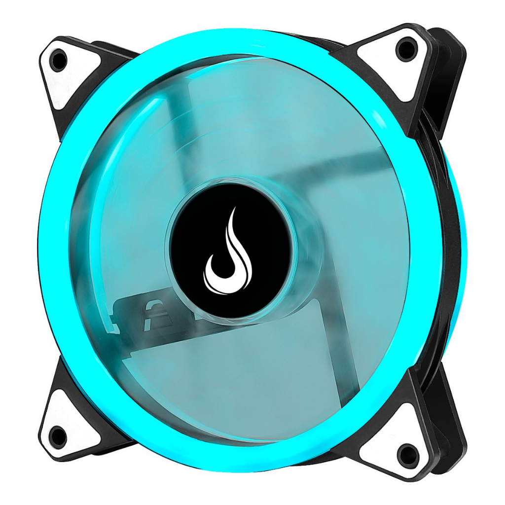 KIT 2 Cooler Fan Ring Gamer Dual Led Rgb 4 pinos 12v Controlável P ...