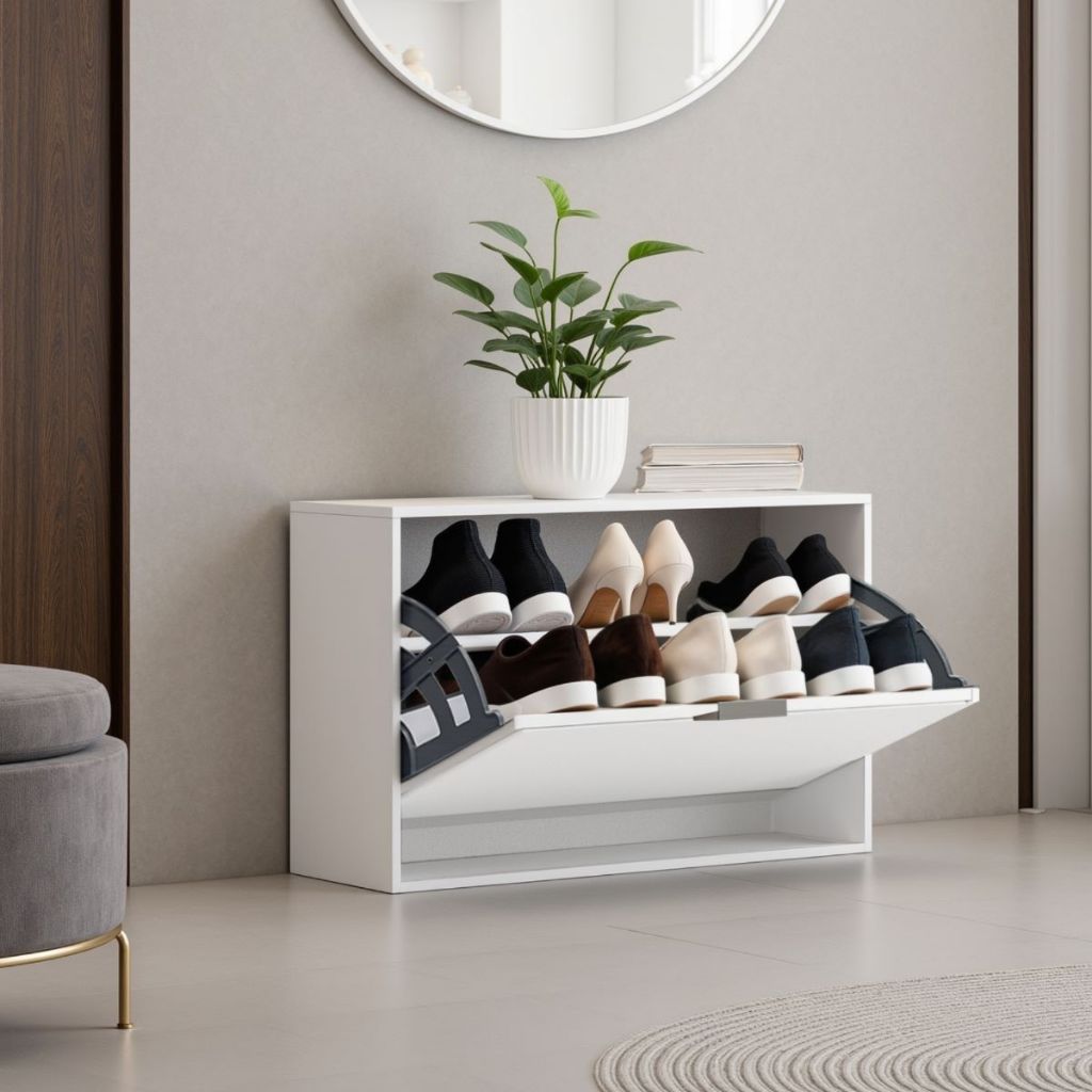 Sapateira com 1 porta Organizadora Para Quarto em Mdf | Shopee Brasil