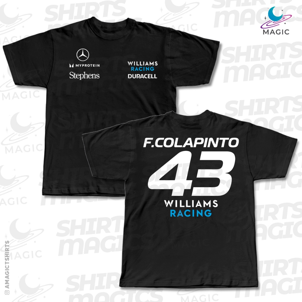 Camiseta Sponsorships F1 Franco Colapinto #43 Williams Racing formula 1 ...