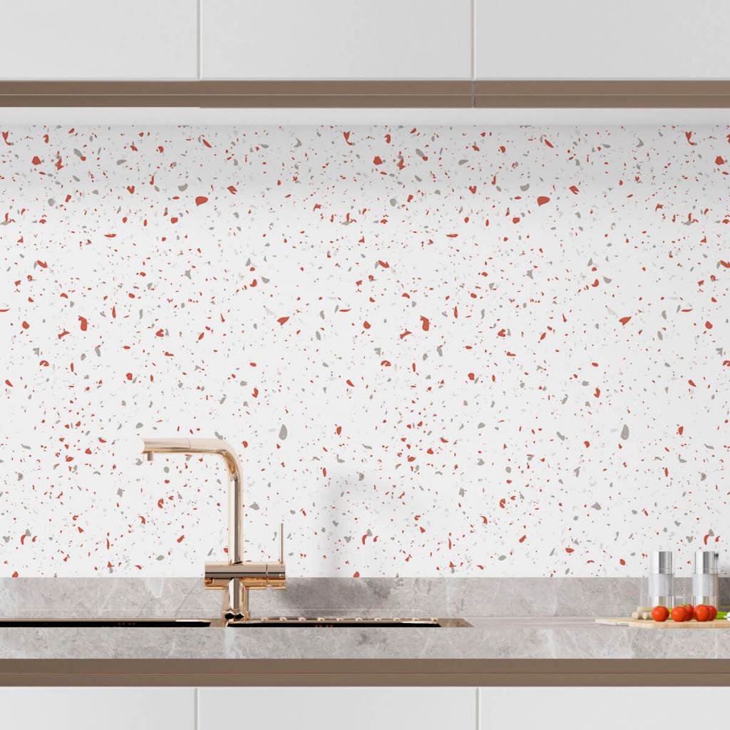 Papel de Parede Adesivo Terrazzo Granilite Terracota Lavável Cozinha ...