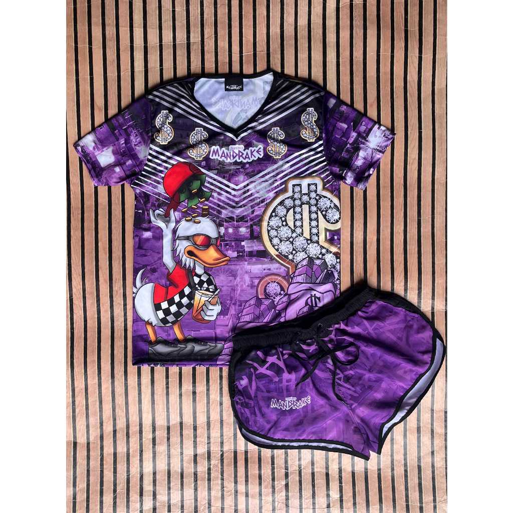Kit Feminino Império Mandrake Cria de Quebrada Favela babylook + Short ...