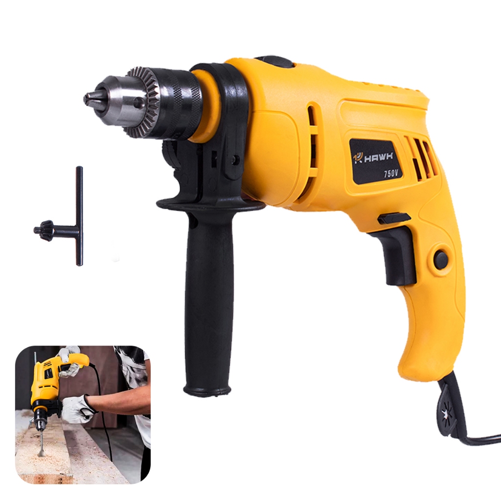 Furadeira de Impacto 750W para Concreto Ferro e Madeira Hawk HW2041 ...