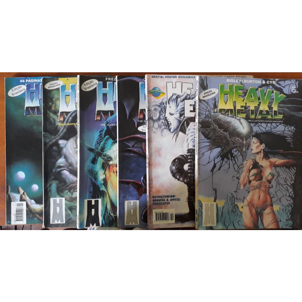 Revistas Heavy Metal - 4; 5; 6; 7; 9 e 10 - Edição Brasileira | Shopee ...