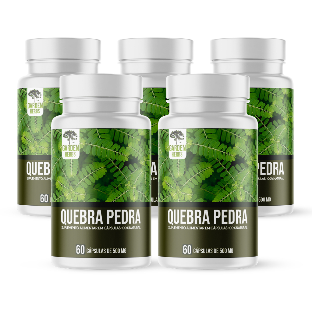 Kit 5 Frascos - Quebra Pedra ( Extrato 100%Puro ) 500 Mg - 60 cápsulas | Shopee Brasil