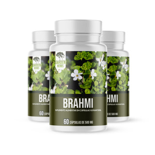 Kit 3 Frascos - Brahmi ( Bacopa Monnieri ) 500 Mg - 60 cápsulas ...