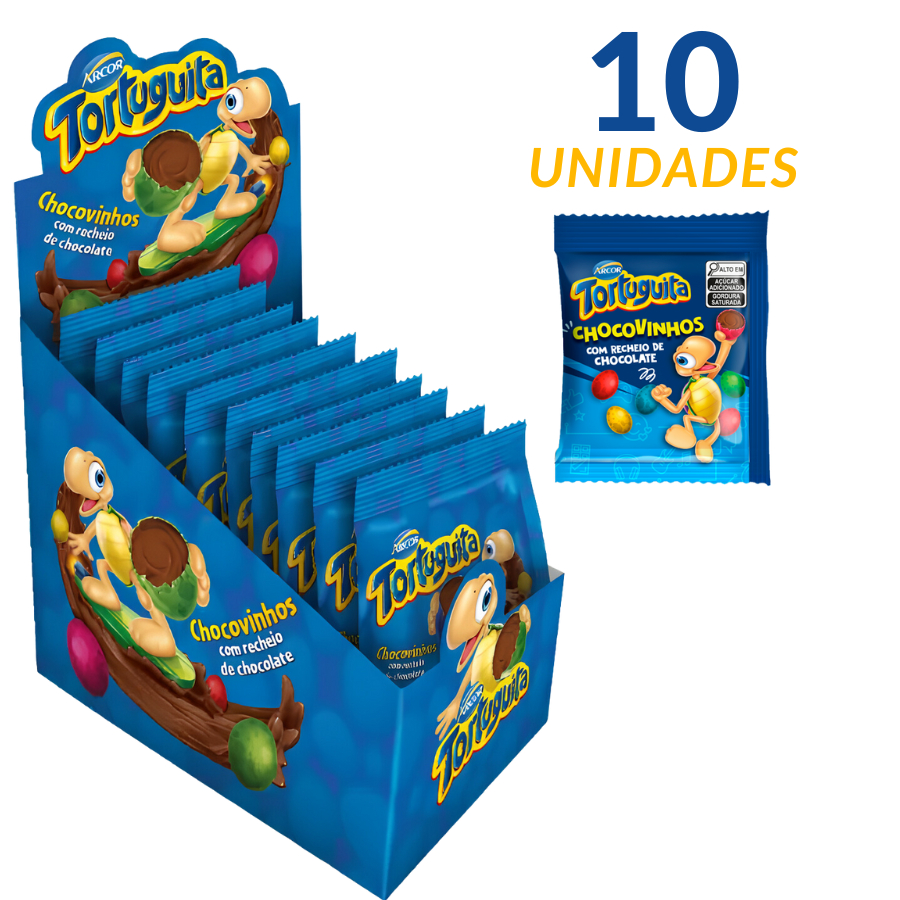 Tortuguita Chocovinho Mini Ovos de Chocolate 10 Unidades Com 50g ...
