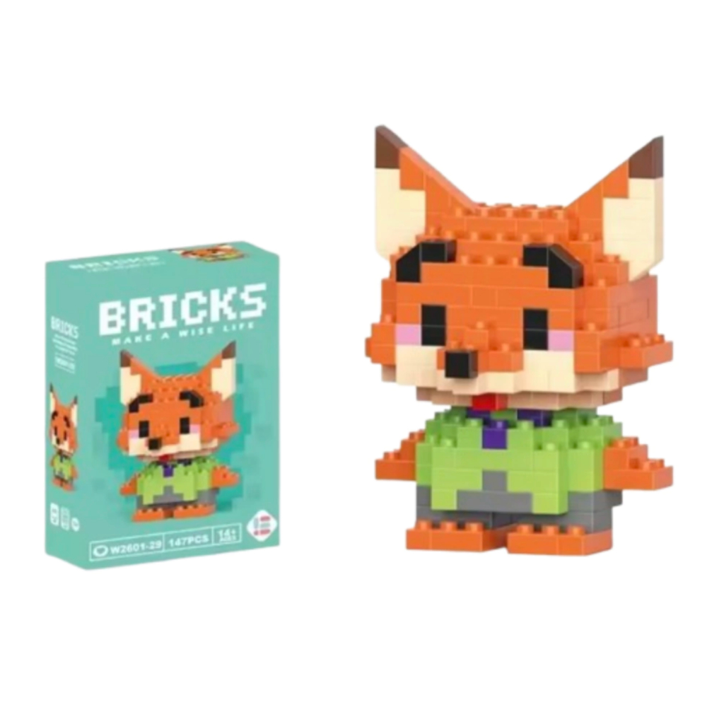 Blocos De Montar Bricks - Personagem 8-bit Zootopia | Shopee Brasil